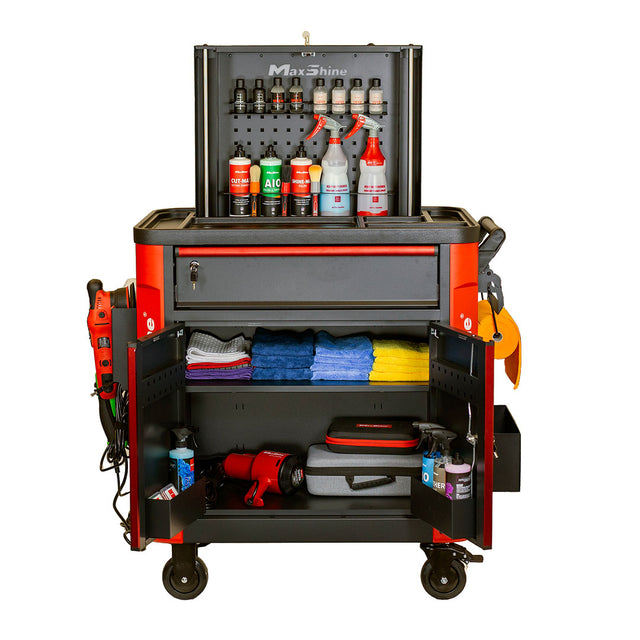 Complete Auto Detailing Cart with Power Strip | MaxShine – MaxshineUSA